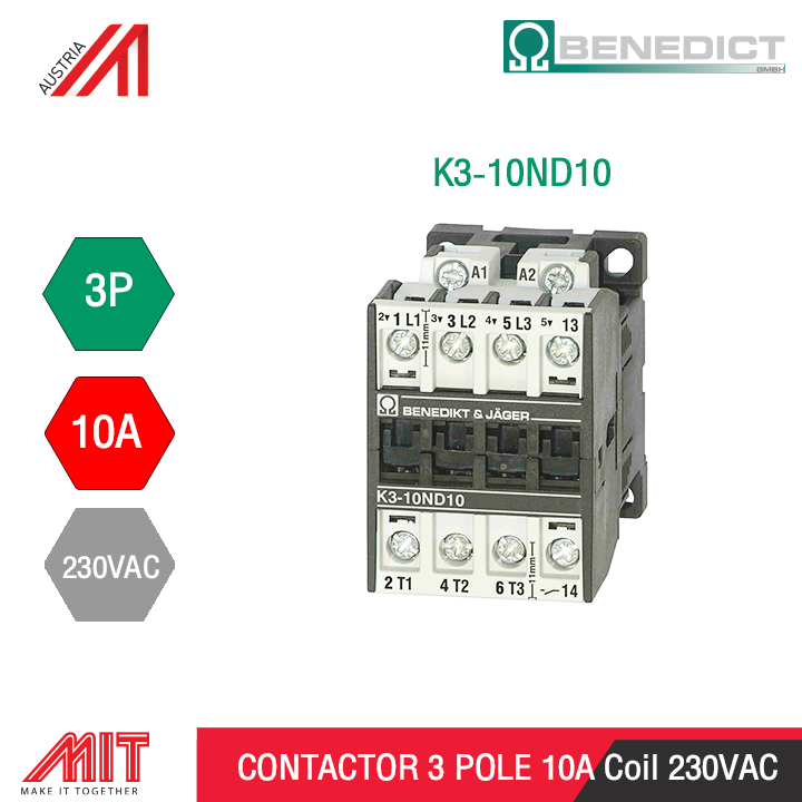 แมกเนติก คอนแทกเตอร์ / Magnetic Contactor 3 Pole 10A-24A - BENEDICT ...