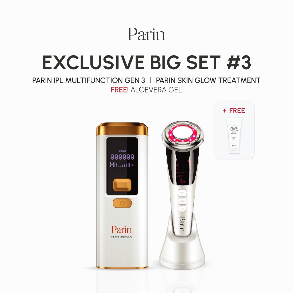Parin Exclusive BIG SET #3 SKIN GLOW & IPL GEN 3 เครื่องเลเซอร์กำจัดขน ...