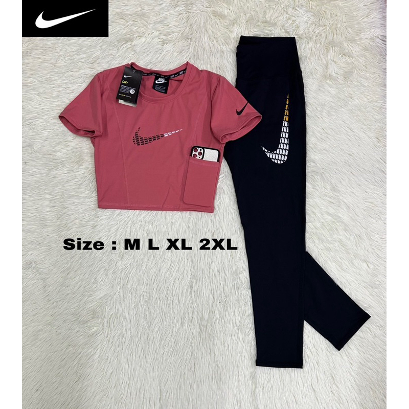 ชุดออกกำลังกายผู้หญิง เสือเอวลอยกางเกงเล็กกิง TP01 | Shopee Thailand