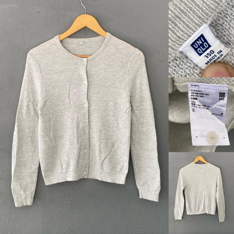เสื้อกันหนาวแขนยาว UNIQLO แบรนด์ญี่ปุ่นมือสอง วินเทจ สเวตเตอร์ คาร์ดิแกน gu muji minimal ...