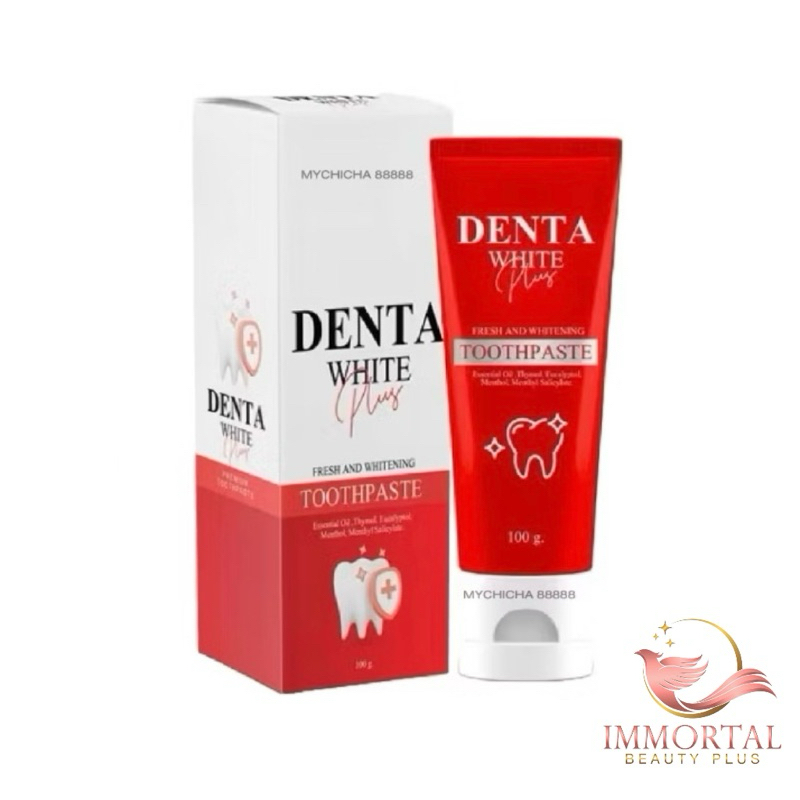 แท้💯% ยาสีฟันยายผึ้ง เดนต้า ไวท์ พลัส Denta White Plus สูตรพรีเมี่ยม ดูแลช่องปาก ฟันขาว ลดคราบ ...