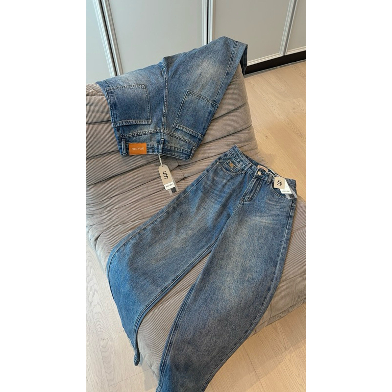 SW jeans “ (S-XL) กางเกงยีนส์ขายาวทรงกระบอกใหญ่ - Swana.ss | Shopee ...