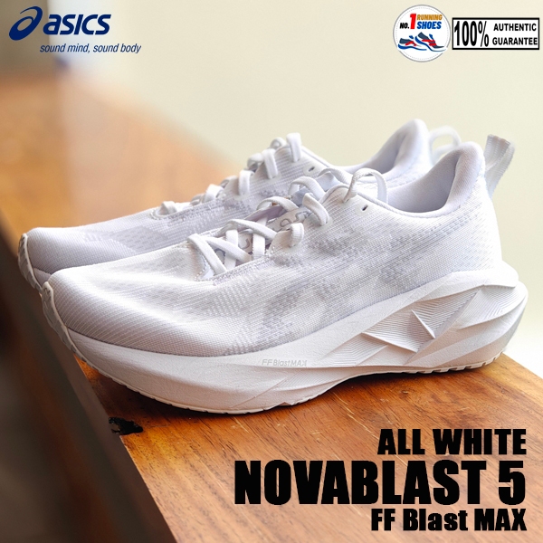 [ FF Blast MAX] Asics รุ่น Novablast 5 1012B765-100 สี White/ Piedmont ...