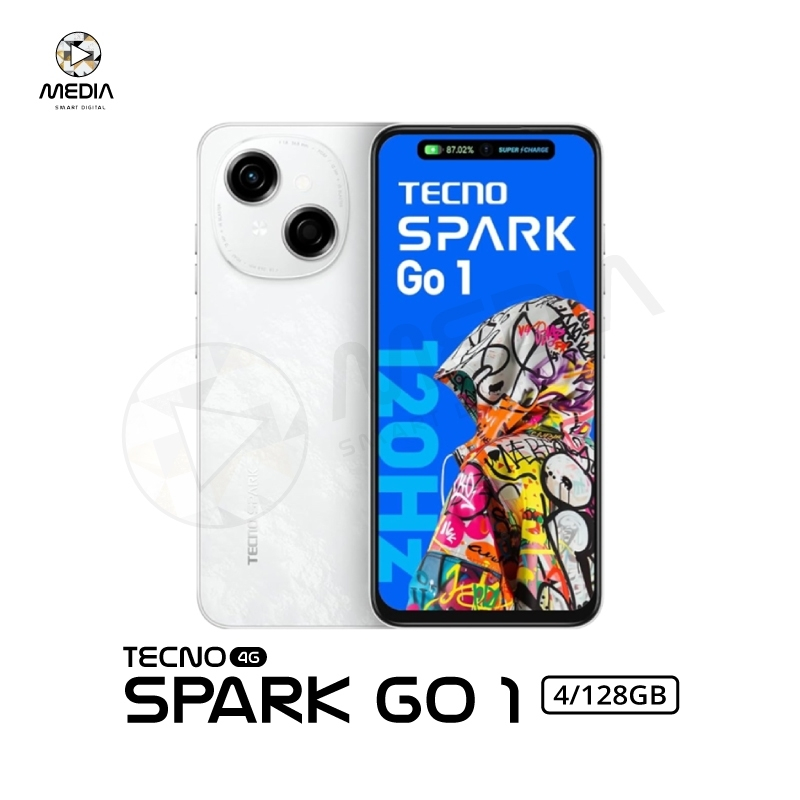 Tecno Spark Go1 (4/128GB) จอ IPS-LCD กว้าง 6.67 นิ้ว ความละเอียด HD+ ...