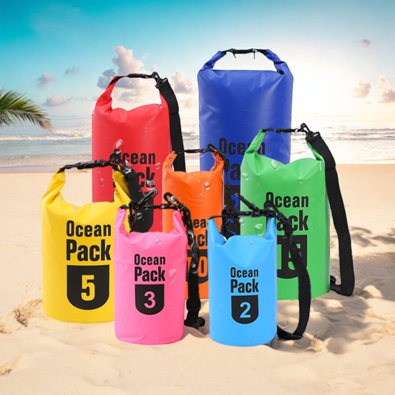 กระเป๋ากันน้ำ ถุงกันน้ำ Waterproof Bag Ocean pack 3L 5L 10L 15L 20L | Shopee Thailand