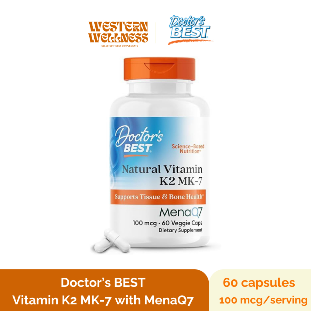 Doctor's Best, Natural Vitamin K2, MK-7 with MenaQ7 (100mcg - 60 ...
