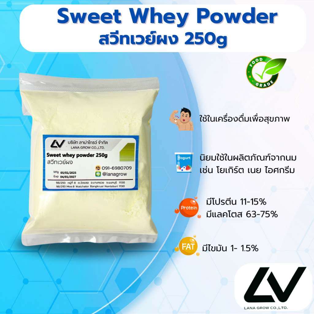 Sweet whey powder สวีทเวย์ผง 250g | Shopee Thailand