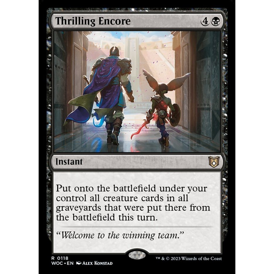 Thrilling Encore WOC Wilds of Eldraine Commander การ์ด Magic the ...
