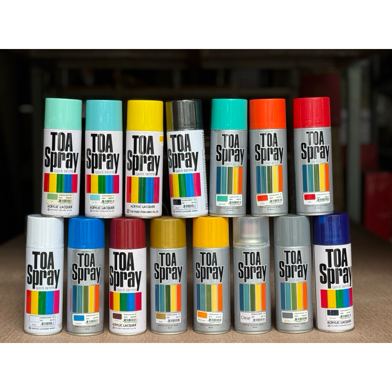 TOA สีสเปรย์ สีสเปรย์อเนกประสงค์ 400CC. ทีโอเอ COLOR SPRAY PAINT ...