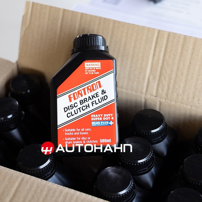 (ยกลัง 12 กระปุก) Fortron Dot 4 น้ำมันเบรคสังเคราะห์แท้สีฟ้า รถยนต์, มอเตอร์ไซค์ Brake Fluid ...
