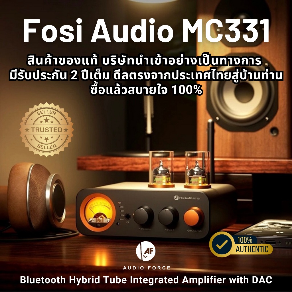 Fosi Audio MC331 : Hybrid Tube Bluetooth Integrated Amplifier with DAC ...