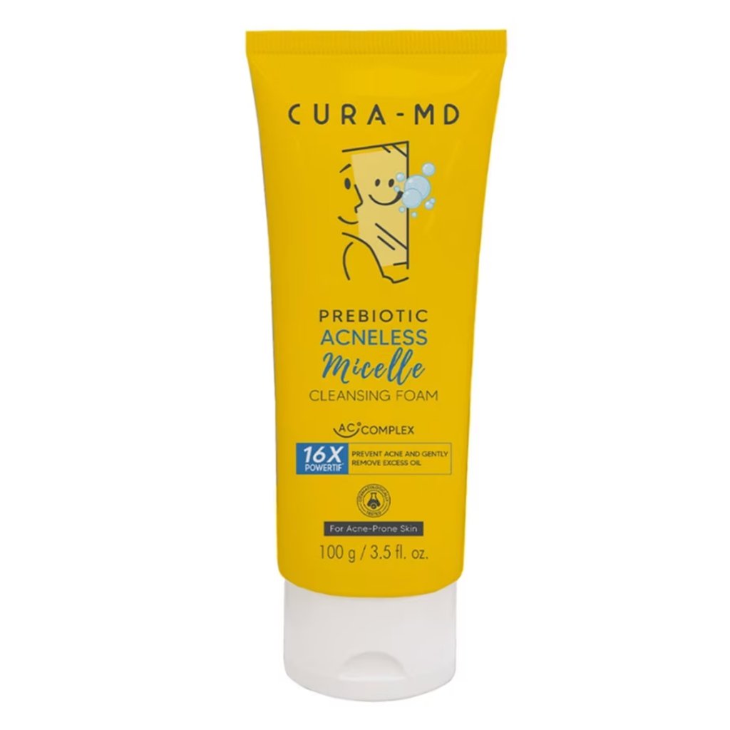 Cura-MD Prebiotic Acneless Micelle Cleansing Foam 100g. คูร่า-เอ็มดี ...
