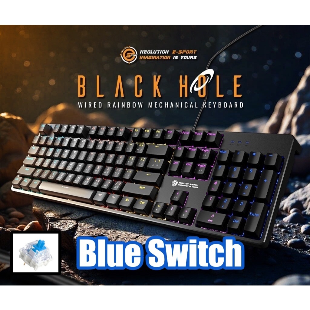 Neolution E-Sport Gaming Keyboard รุ่น BLACKHOLE ไฟ Rainbow LED มีทั้ง ...