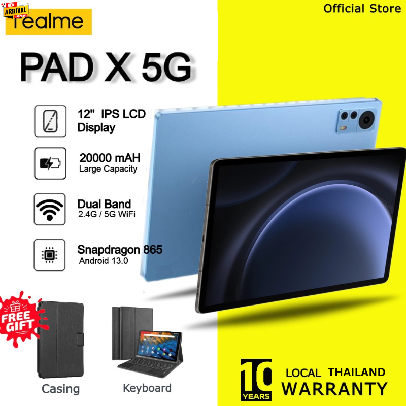 รับประกัน 10 ปี 🔥รองรับ 2 ซิม 5G LTE WiFi แท็บเล็ต Realme P70 5G 2025 12 นิ้ว {RAM 12GB + ROM ...