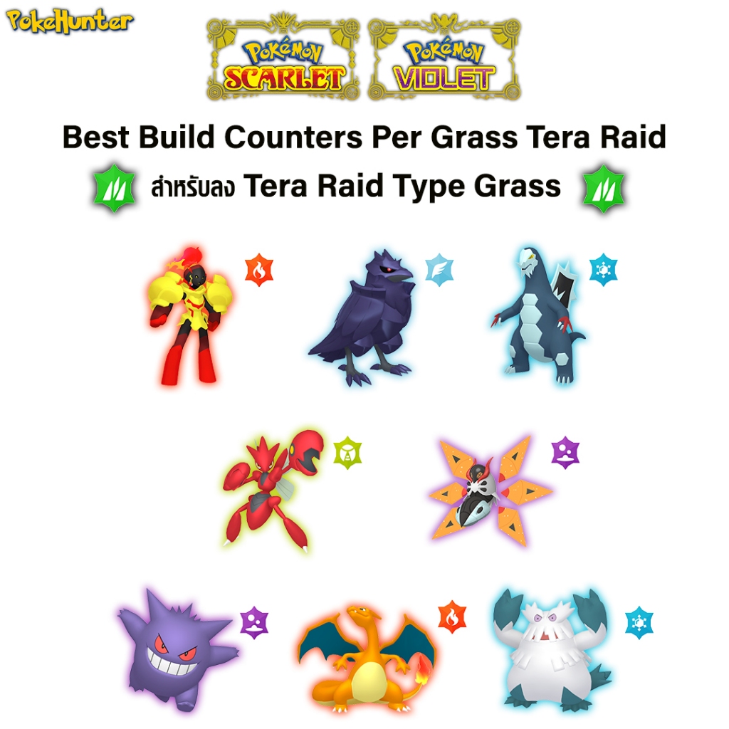 Best Build สำหรับลง Tera Raid Type Grass - Scarlet & Violet | Shopee ...