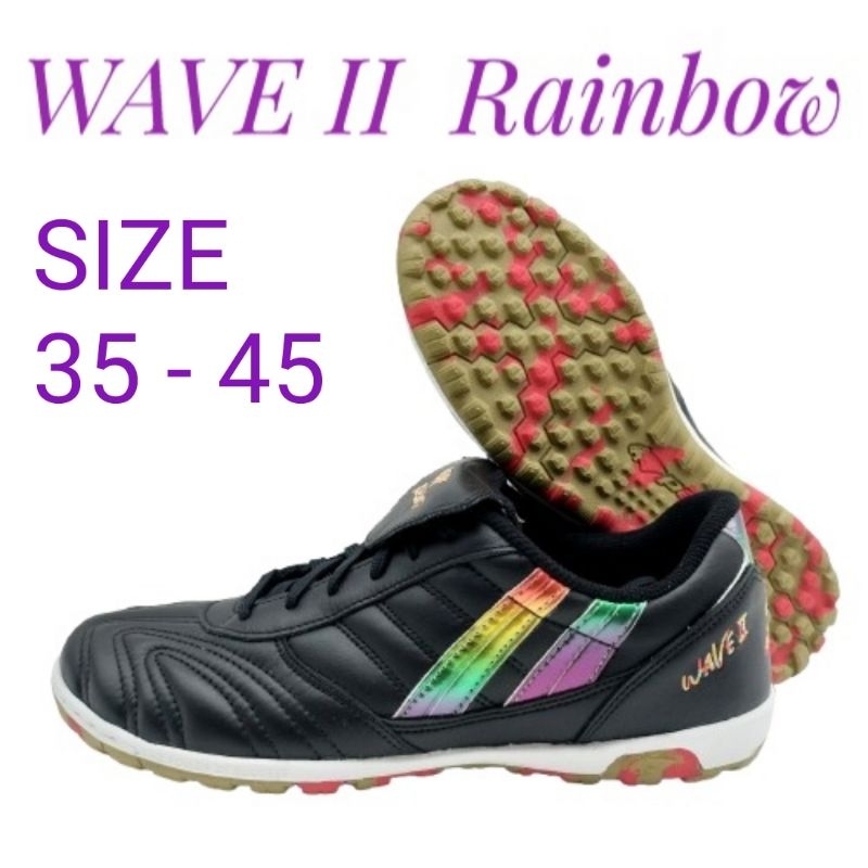 (PANลิขสิทธิ์💯)ไซส์ 35-45 รองเท้าร้อยปุ่ม หญ้าเทียม PAN WAVE II Rainbow ...