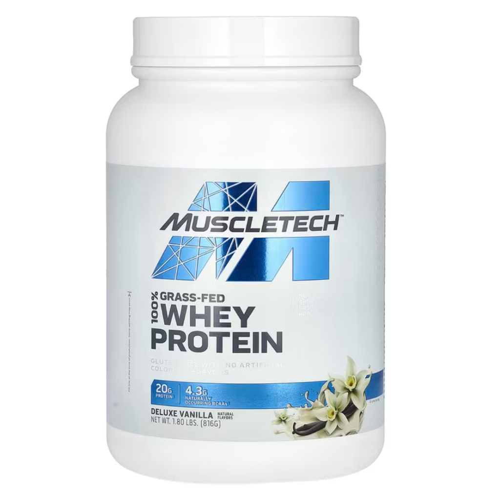 MuscleTech, 100% Grass-Fed Whey Protein, Deluxe Vanilla, 1.8 lbs (816 g) | Shopee Thailand