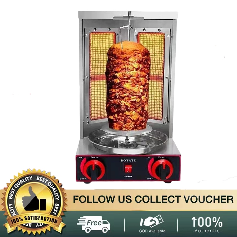 สแตนเลส Propane Doner Kebab Machine 2หัวอินฟราเรด เตาเคบับ 304 งาน ...