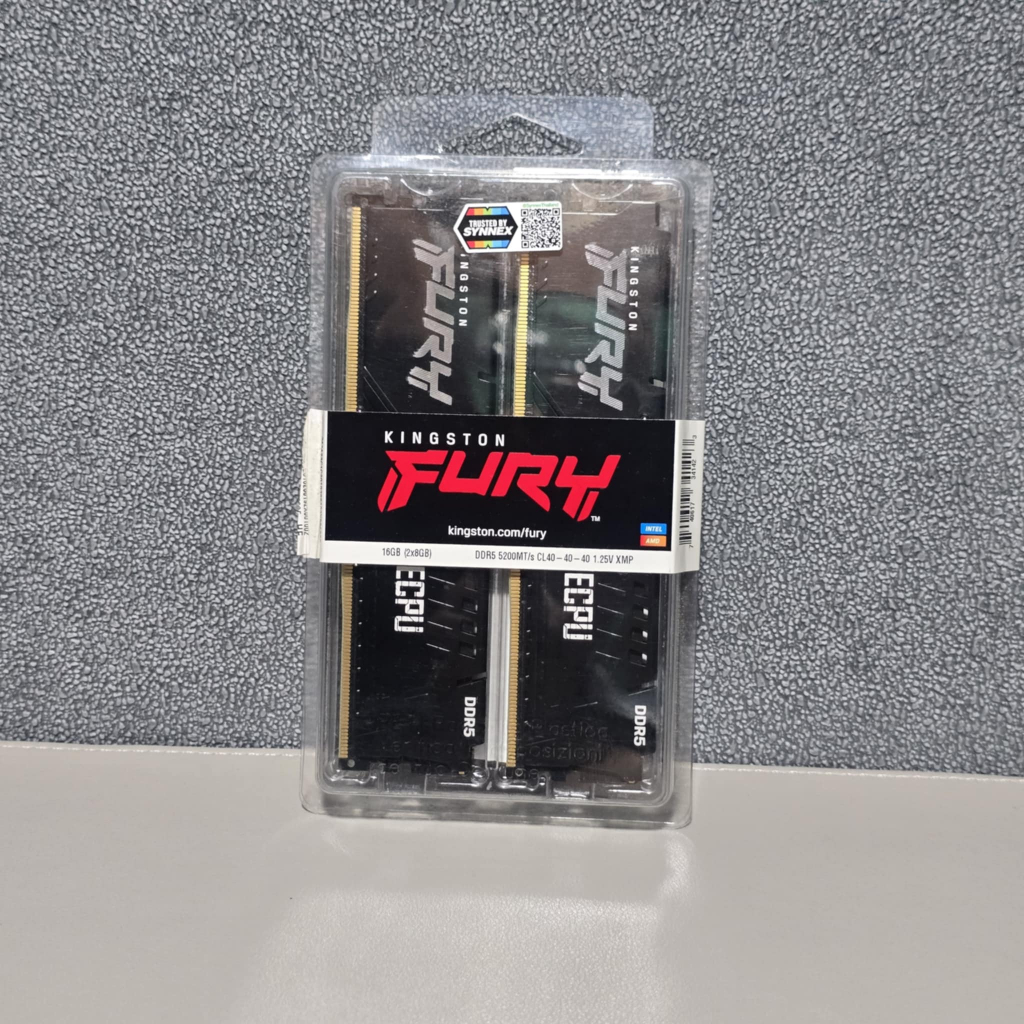 แรมพีซี RAM 16GB (8GBx2) DDR5 5200MHz (หน่วยความจำ) KINGSTON FURY BEAST (BLACK) มือ2 สภาพดี ...