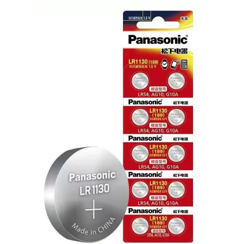 ถ่าน Panasonic LR1130 (189, AG10, LR54) 1.5V Alkaline Battery ของใหม่ ของแท้แพคนำเข้าจากHK ...