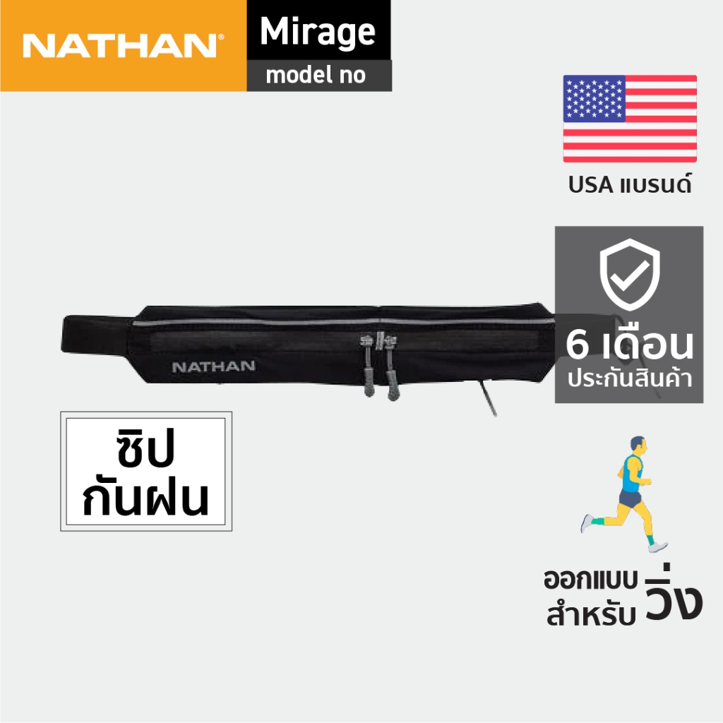 NATHAN Mirage Pak | RUNNING สายคาดเอว สายติดบิบ กระเป๋าวิ่ง อุปกรณ์วิ่ง คาดเอววิ่ง waist bag ...