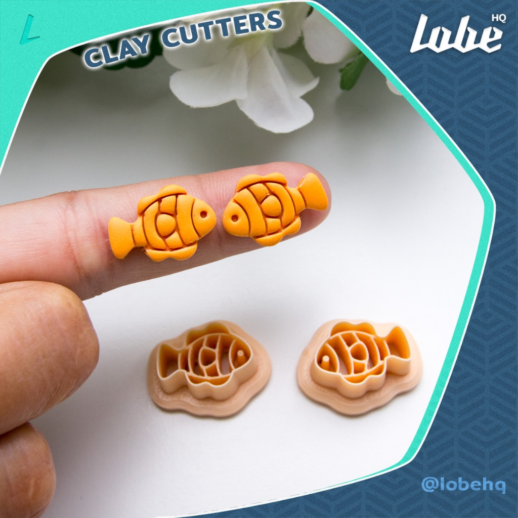 Lobehq Clown Fish Shape A Pair Polymer Clay Cutter/ แม่พิมพ์กดดินรูปทรง ...