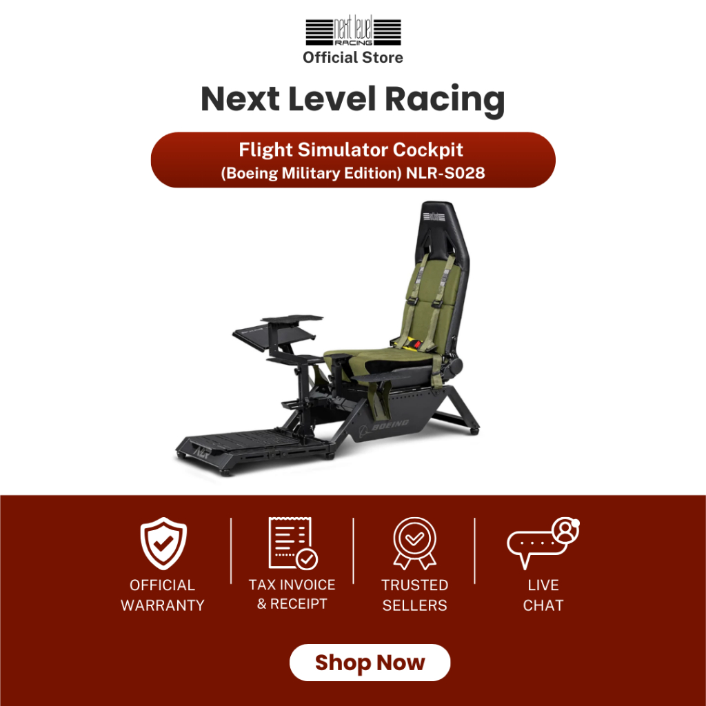 [พร้อมส่ง] Next Level Racing Flight Simulator Cockpit (Boeing Military ...