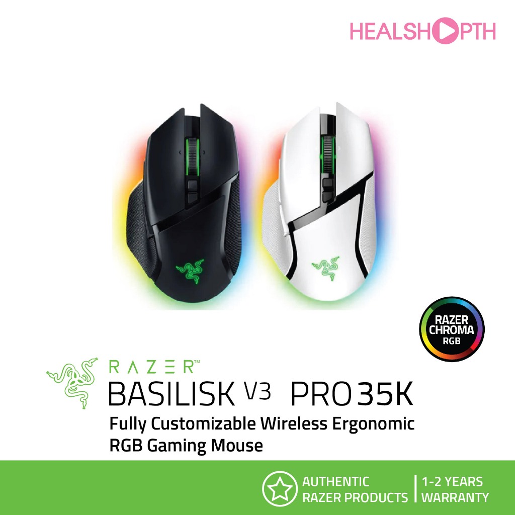 เมาส์ Razer Basilisk V3 Pro 35K Fully Customizable Wireless Ergonomic ...