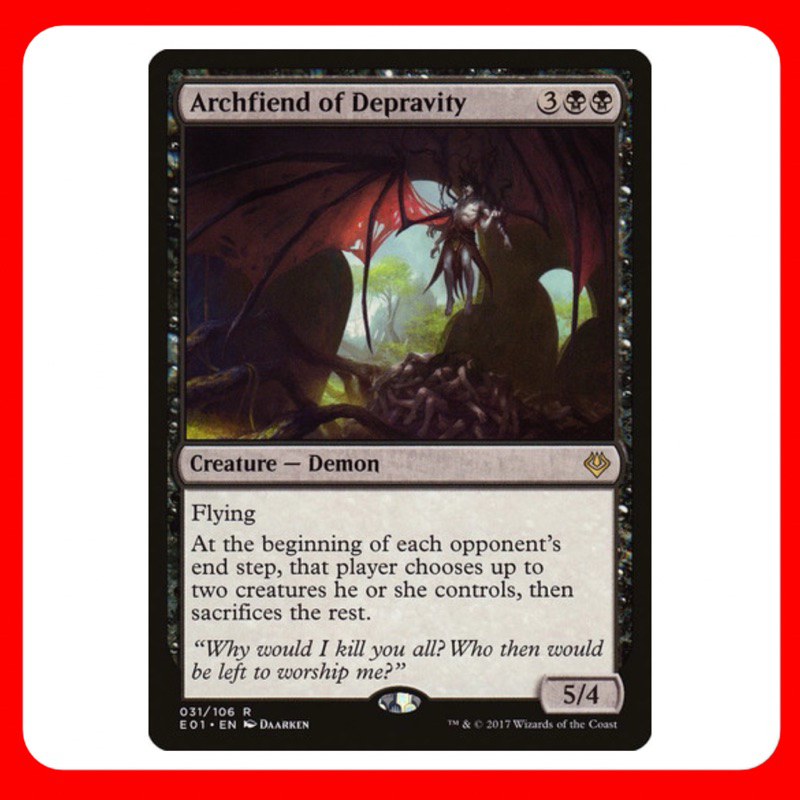 [MTG] Archfiend of Depravity [BO1] [BLACK] [RARE] [NORMAL] [ENG] (การ์ด ...