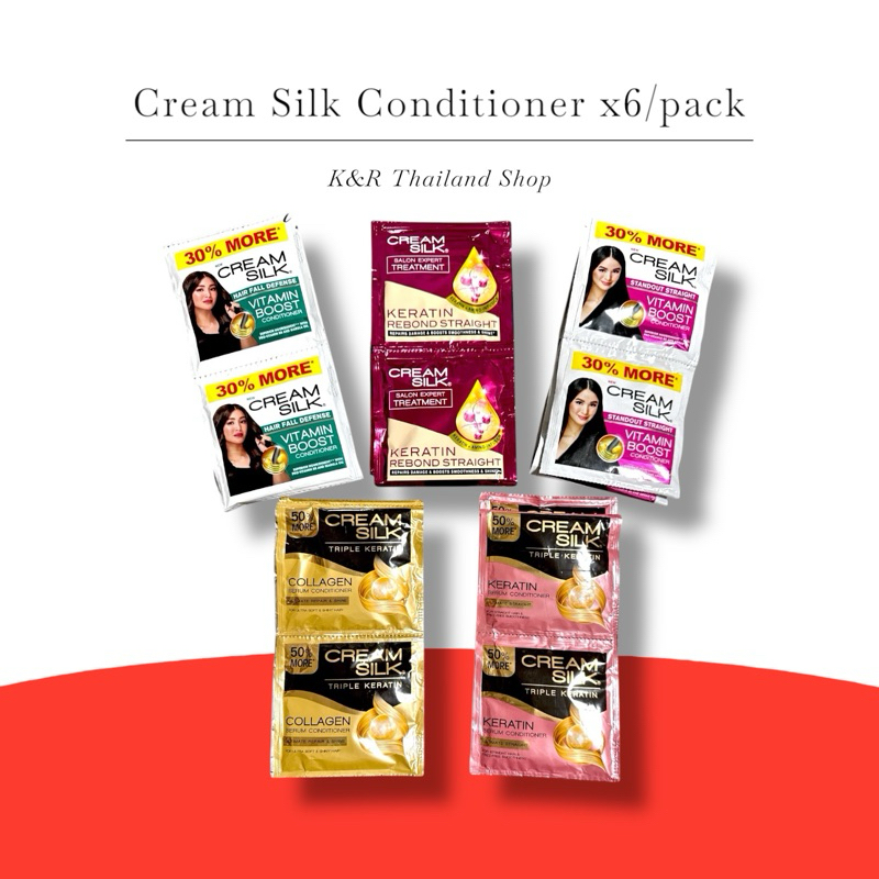 CREAM SILK CONDITIONER KERATIN TREATMENT x6/pack | Shopee Thailand