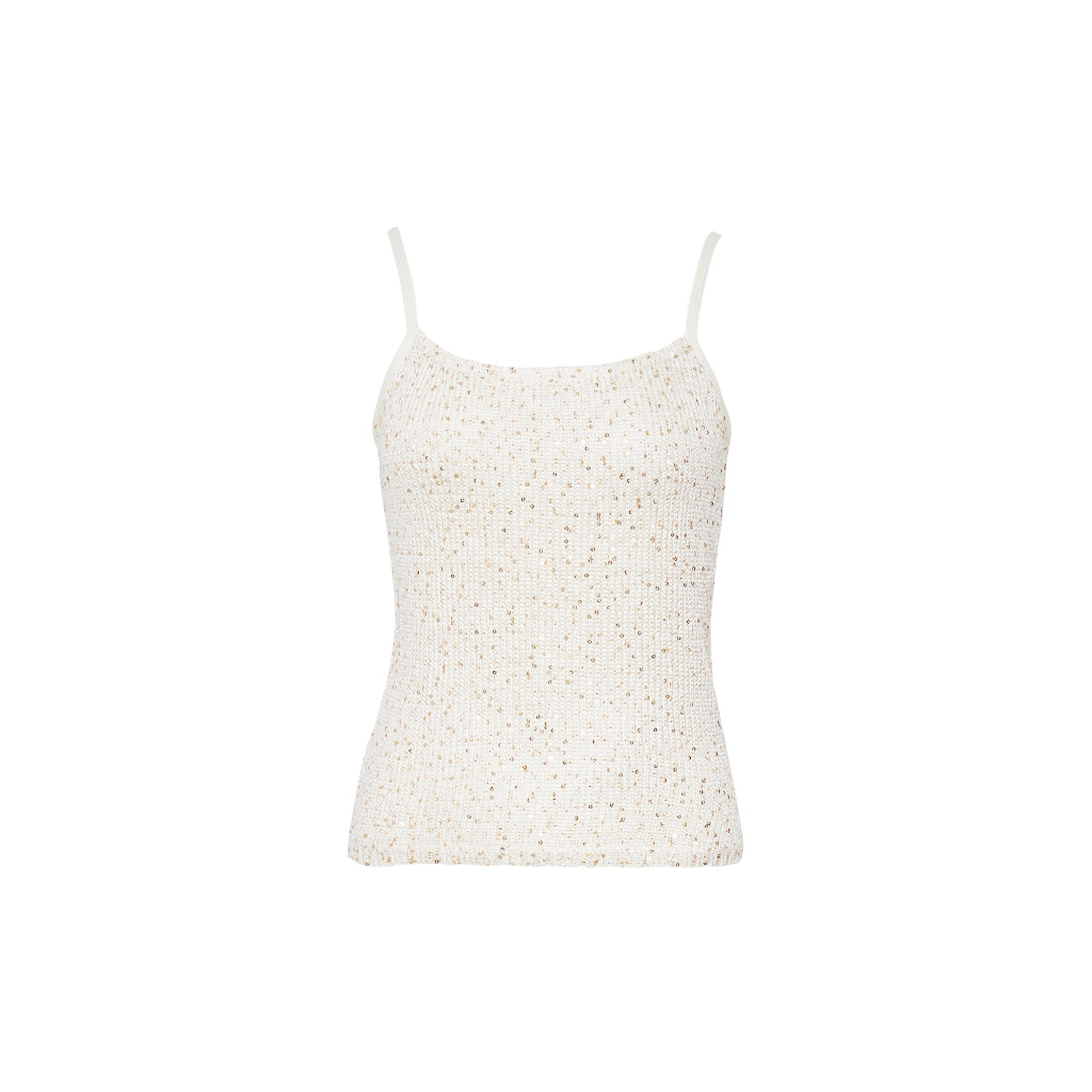 เสื้อสายเดี่ยวผ้า knit ผสมเลื่อม Rush Official Kira Cami Top ...