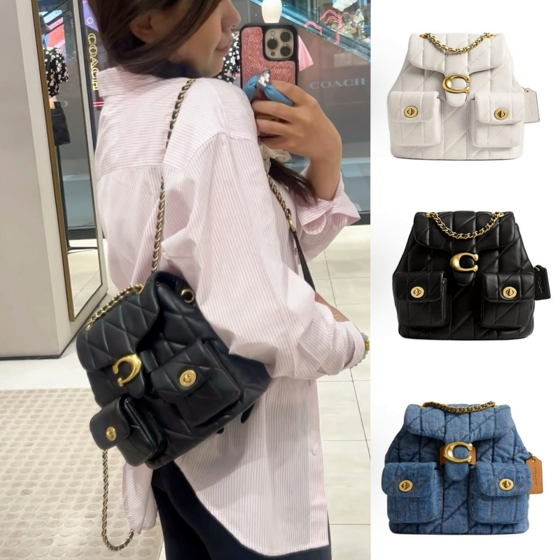 ขายร้อน COACH TABBY 22 BACKPACKกระเป๋าเป้สะพายหลังขนาดใหญ่และพกพาสะดวก ...