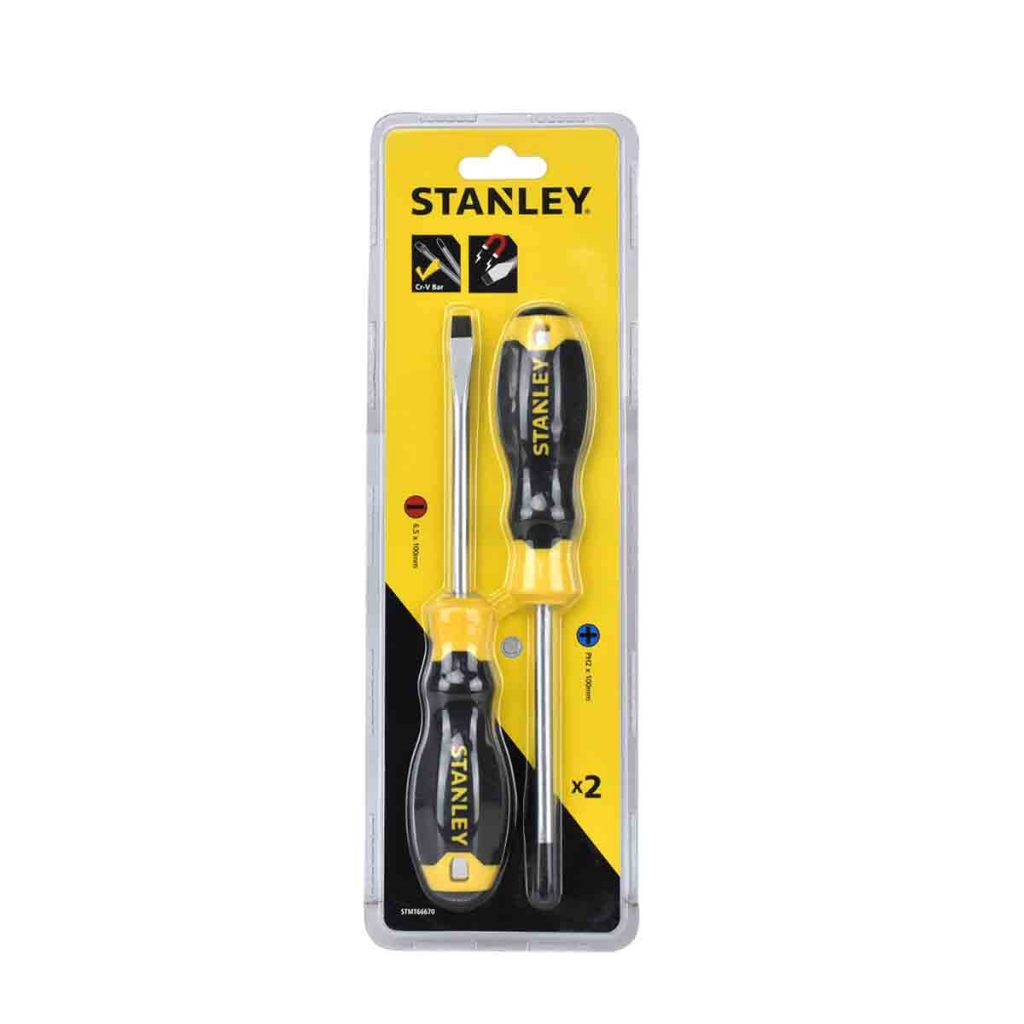 STANLEY รุ่น STMT66670 ชุดไขควงปากแบน-ปากแฉก 2 ชิ้น/ชุด | Shopee Thailand