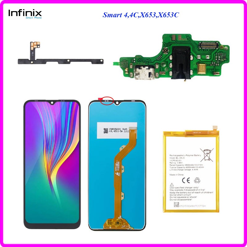 อะไหล่ infinix Smart 4,X653,Smart 4C,X653C,สายแพร/หน้าจอ LCD./แบตเตอรี่ ...