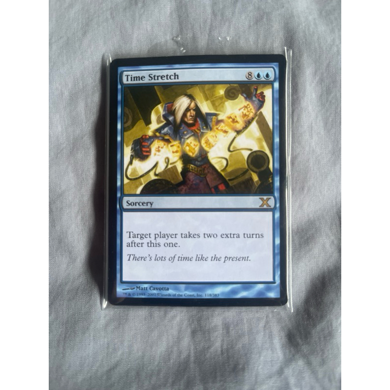 การ์ด MTG Time Stretch Blue EDH Magic the Gathering รุ่น 10th สภาพ Ex ...