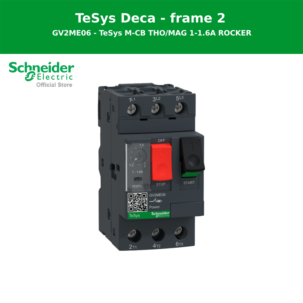 Schneider Electric Motor circuit breaker รุ่น Tesys Deca,3P,1 to 1.6A ...