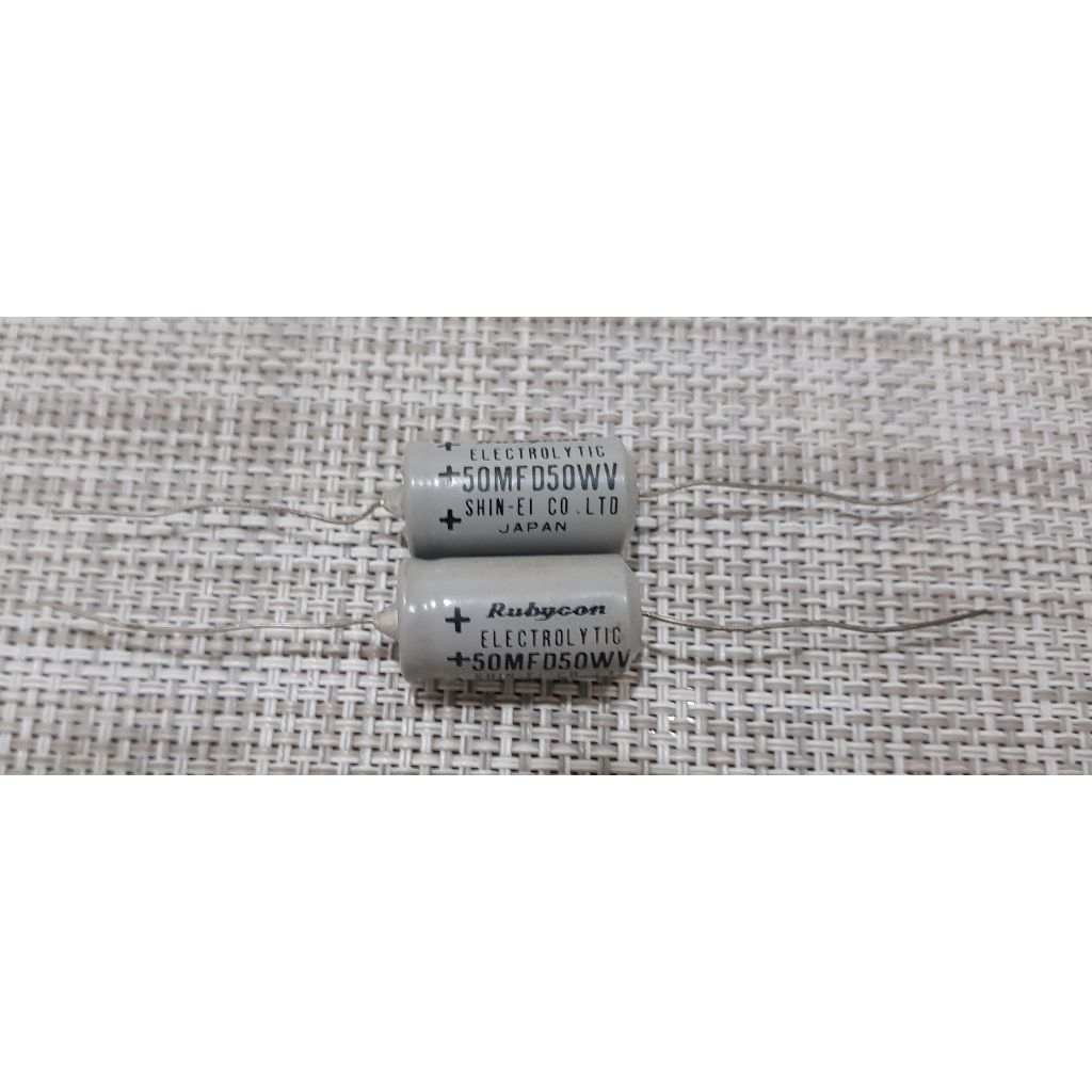 Rubycon Capacitor คาปาซิเตอร์หางหนู Electrolytic Capacitor 50uf/ 50v ...