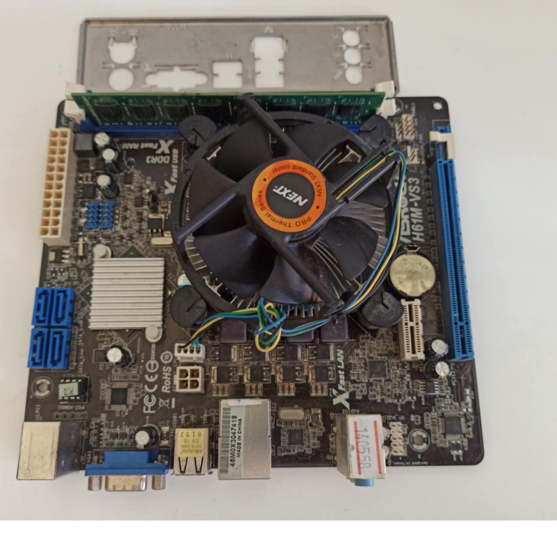 เมนบอร์ด ASROCK H61M-VS3 + CPU i3-2100 +แรม 2 GB. + ฮีทซิงค์ | Shopee Thailand