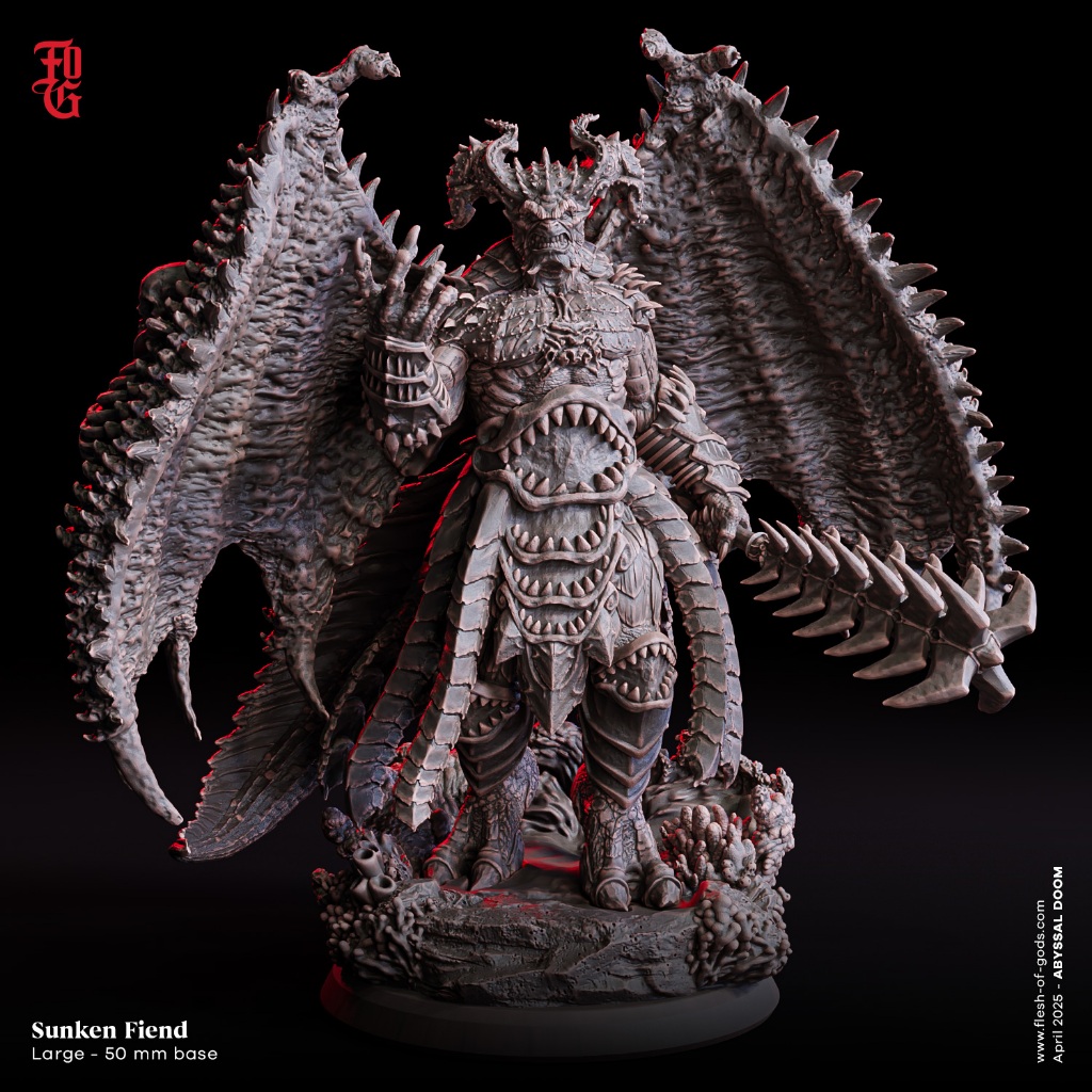 Abyssal Doom - Sunken Fiend - โมเดลสำหรับ DnD miniature,[Made to order ...