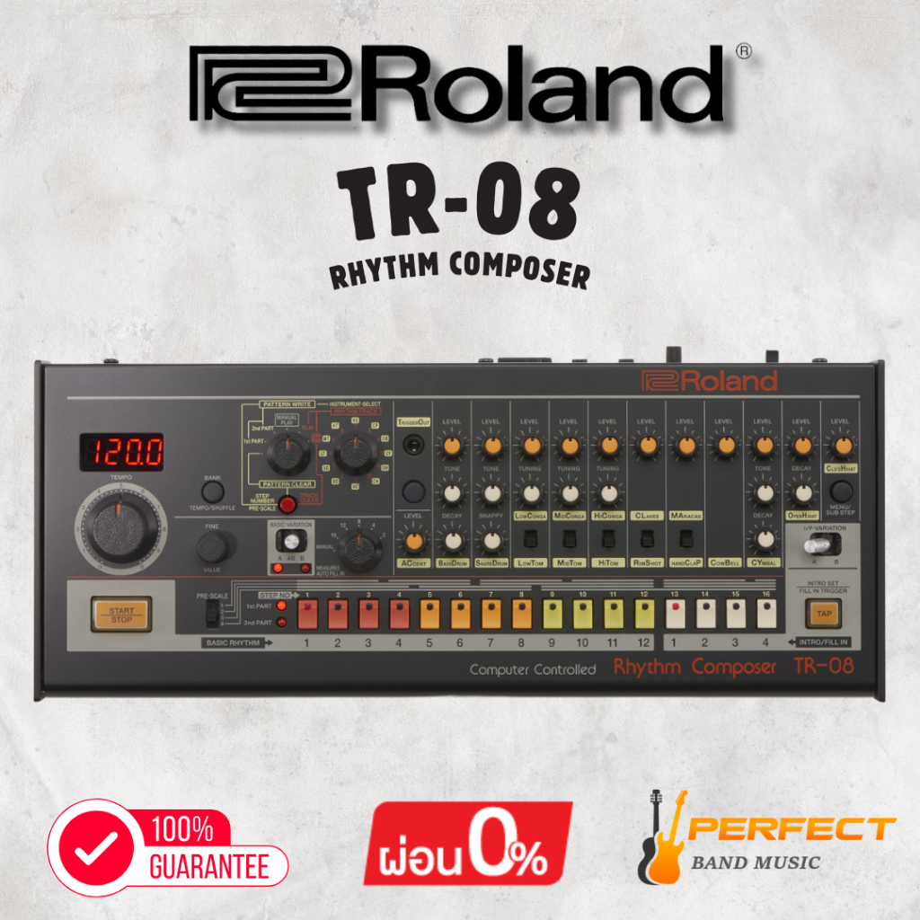 ซาวด์โมดูลกลอง Roland TR-08 Rhythm Composer [ผ่อน 0% 10เดือน] | Shopee ...