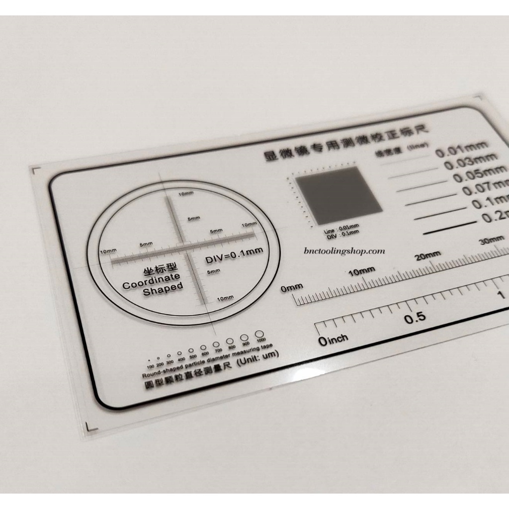 ฟิลม์สำหรับตรวจสอบชิ้นงาน,Film calibration plate, Microscope Micrometer ...