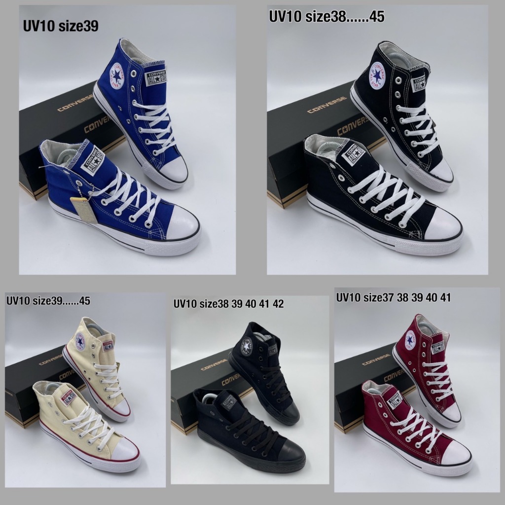 (In Stock) รองเท้าผ้าใบ สำหรับผู้หญิงและผู้ชาย รองเท้า All Star Long Sz ...
