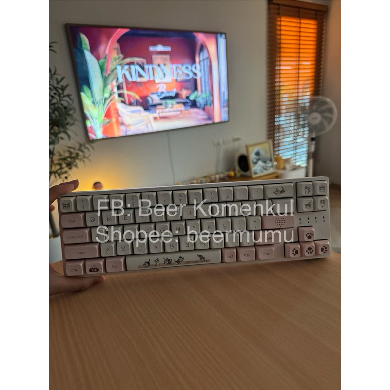 คีย์บอร์ด RK68 Plus Brown Switch (Mod + Lube แล้ว) พร้อม Keycap แถมฟรี ...