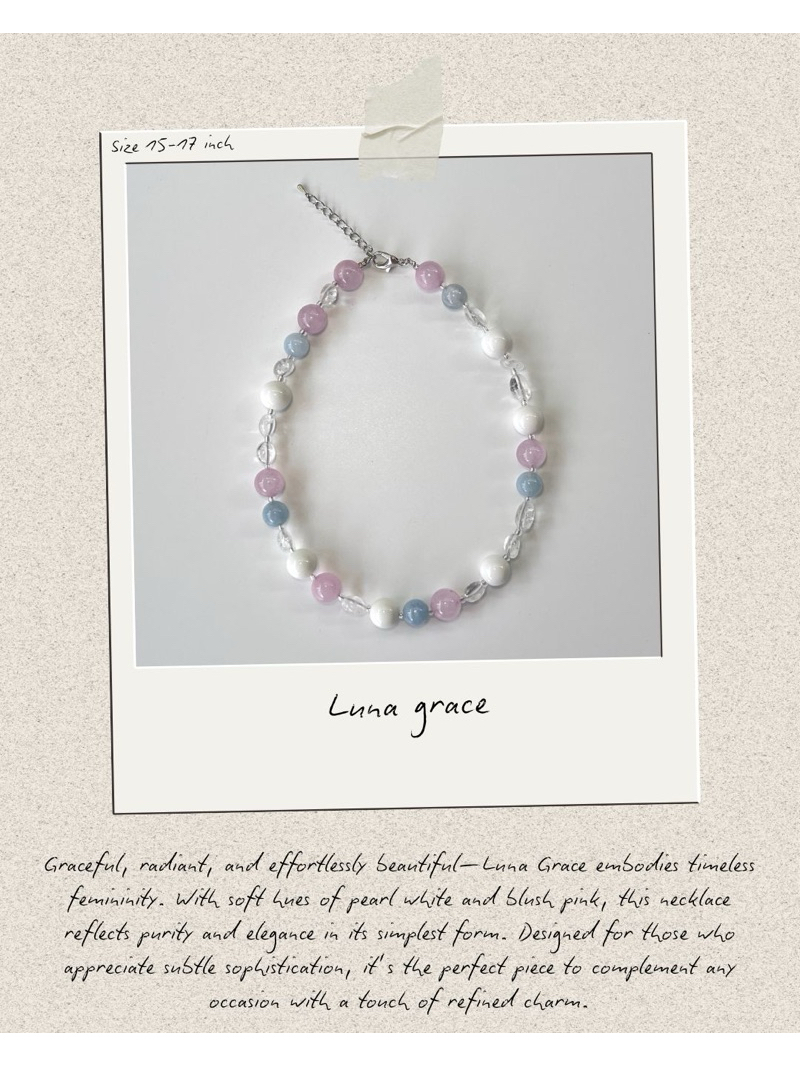 blessed luna grace : สร้อยคอแฮนด์เมดรุ่นลูน่าเกรซ | Shopee Thailand