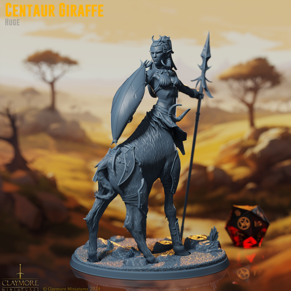 DnD Monster I Centaur Giraffe Iโมเดลบอร์ดเกม (งานเรซิ่นยังไม่ลงสี) ฐาน ...