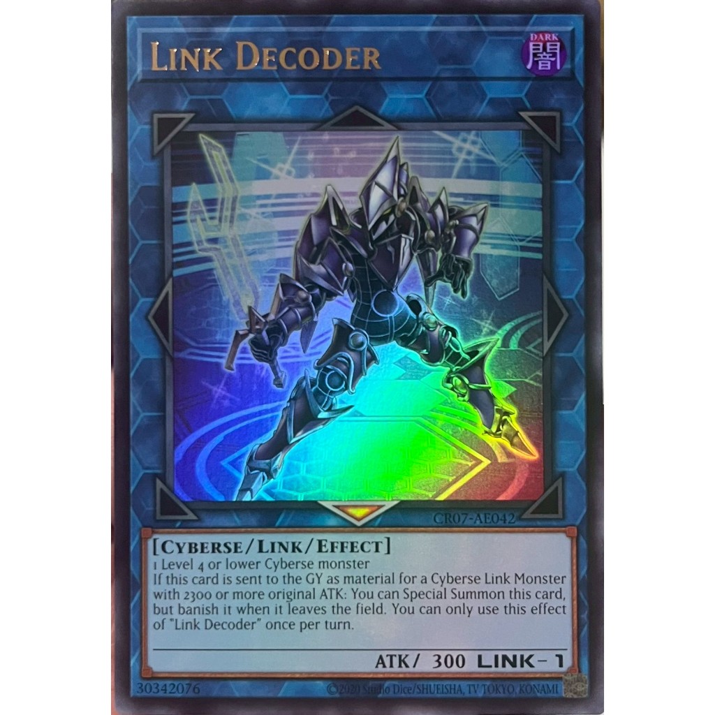 Yugioh Asia-Eng [CR07-AE042] Link Decoder (Ultra Rare) การ์ดยูกิแท้ถูก ...