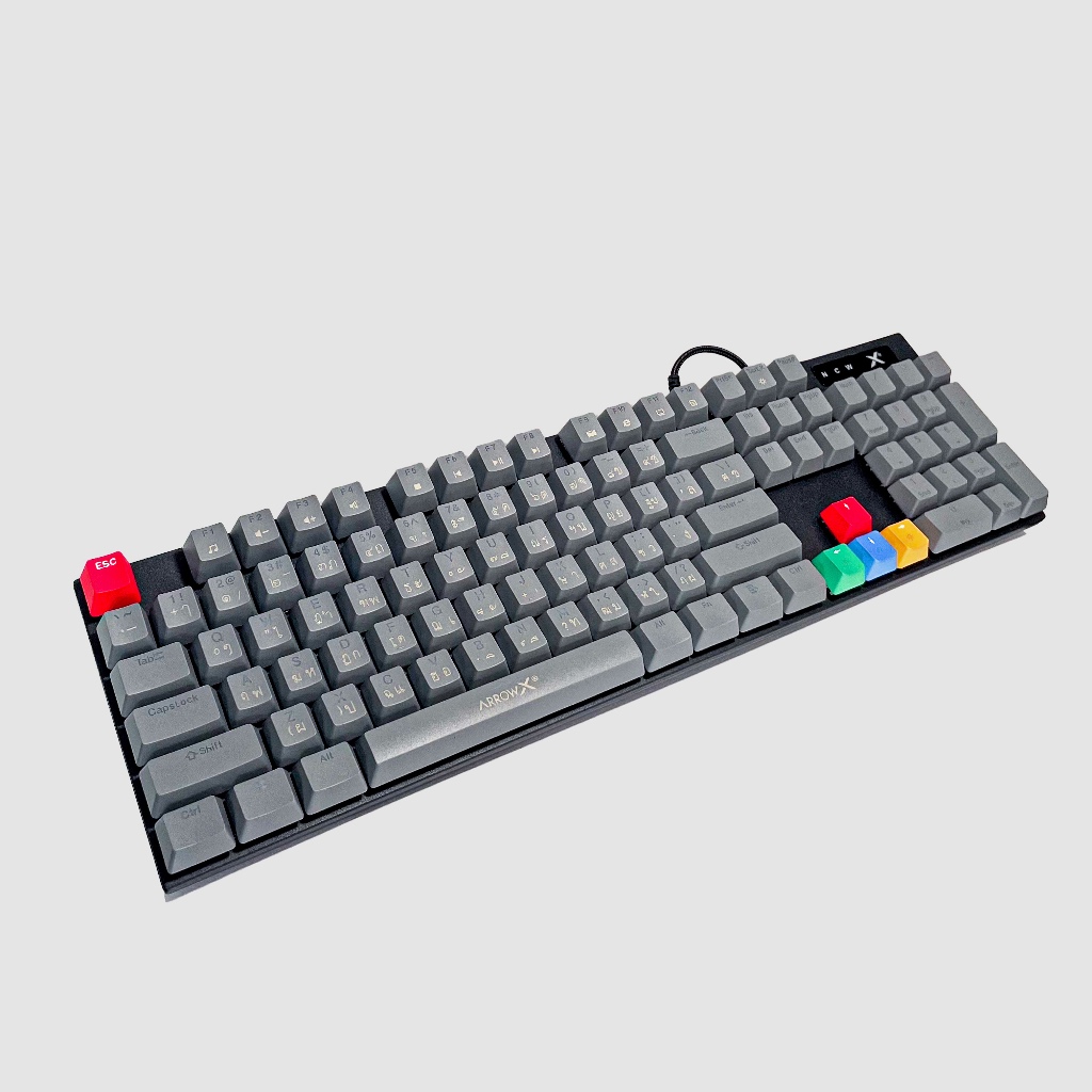 ArrowX AK950 Pro คีย์บอร์ดเกมมิ่ง Mechanical Keyboard 104 Keys RGB 6 สี | RED or BLUE Switch ...