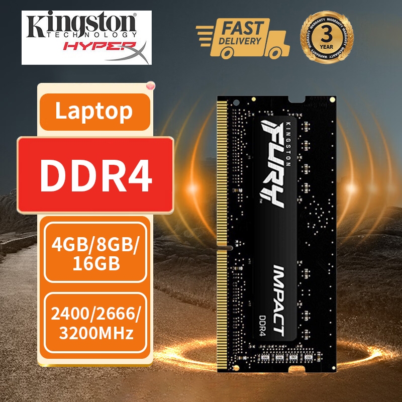 【ร้านค้าในพื้นที่】Kingston Hyperx Fury Ram DDR4 Notebook 4GB 8GB 16GB 2400MHz 2666MHz 3200MHz ...