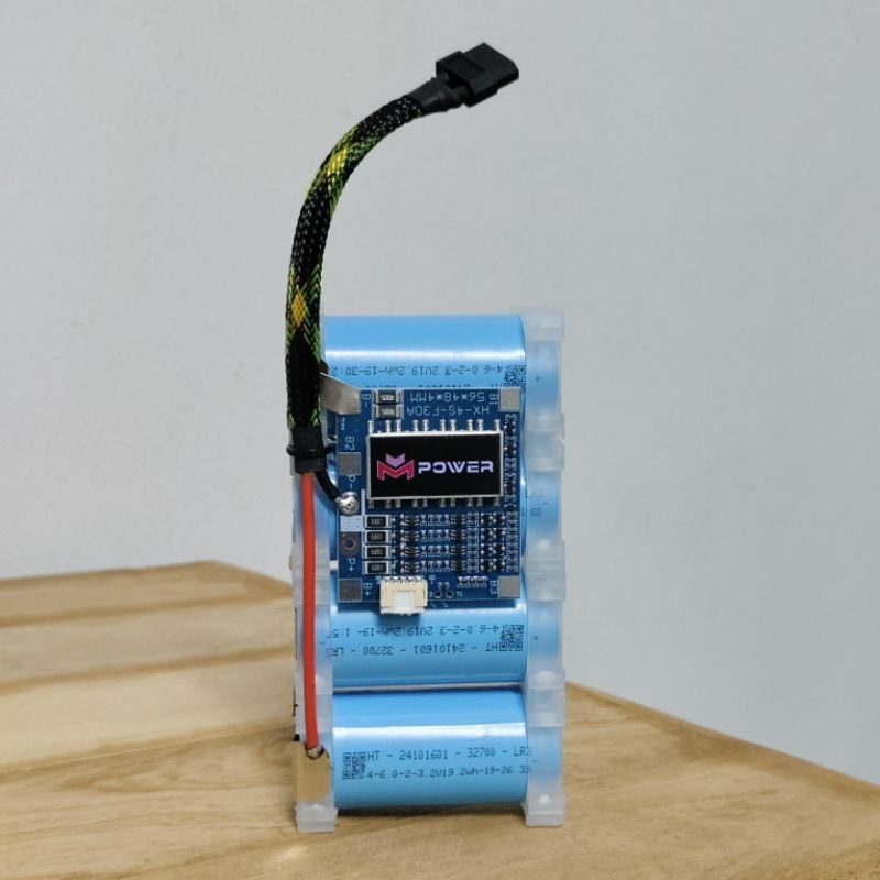 4S แบตเตอรี่ลิเธียม แพ็ค (32700) LiFePo4 BMS M-Power + Passive Balance ...
