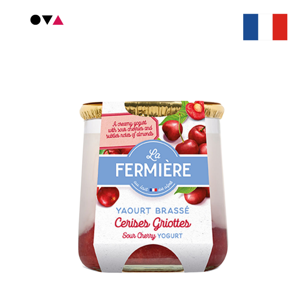 La Fermiere Cherry Yogurt 160g โยเกิร์ต เชอร์รี่ จากฝรั่งเศส | Shopee ...
